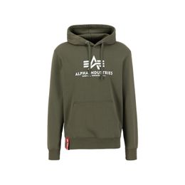 Herren Hoodie "Basic Hoodie BL"dunkelgr&uuml;n, Gr. S, Alpha Industries, Obermaterial: 80% Baumwolle, 20% Polyester, Sweatshirts