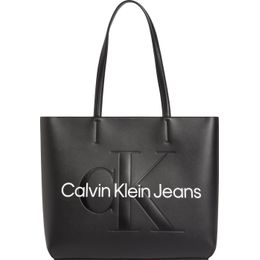 Damen Shopper "SCULPTED SHOPPER29 MONO", Calvin Klein Jeans, schwarz, Polyurethan (PU), Taschen, mit cK-Logoprint vorne