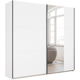 Schwebetürenschrank Rauch, B:218cm H:210cm T:59cm, weiß, Holzwerkstoff, Schränke, "Kleiderschrank Drehtürenschrank Schrank Garderobe KRONACH