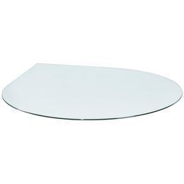 Hanseatic Bodenschutzplatte "für Kaminöfen Heathus Tropfen 120 Glas", B/H/L: 120cm x 8mm x 120cm, transparent, Bodenschutzplatten, Tropfenform, 120 x
