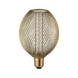 Paulmann LED-Leuchtmittel "Metallic Glow Globe Spiral 200lm 4,2W 1800K 230V", L:16cm &Oslash;:11cm, grau, Leuchtmittel