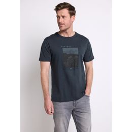 Street One MEN Herren T-Shirtnocturnal blau, Gr. M, unifarben, Web, 100% Baumwolle, Shirts, aus reiner Baumwolle