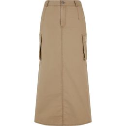 Karl Kani Damen Sommerrock "Karl Kani Karl Kani Signature Long Cargo Skirt"schwarzsand, Gr. XXS, unifarben, 98% Baumwolle, 2% Elasthan, R&ouml;cke