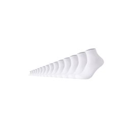 Camano Damen Kurzsocken "Kurzsocken Classics 15er Pack", Gr. 43wei&szlig;, 80% Baumwolle, 17% Polyamid, 3% Elasthan, uni, Socken, 15er Pack Mit recycelter