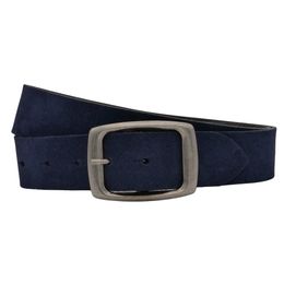AnnaMatoni Damen Lederg&uuml;rtel "AnnaMatoni Damen Lederg&uuml;rtel hochwertiges Velour Leder 3cm echt", blau, Gr. 125, 100% Leder, G&uuml;rtel