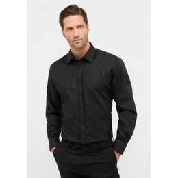 Langarmhemd Eterna "MODERN FIT", Herren, Gr. 41, Normalgr&ouml;&szlig;en, schwarz, Twill, 98% Baumwolle, 2% Metall, tailliert, Manschette, Hemden, EASY IRON (b&uuml;gelleicht)