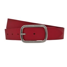 Ledergürtel AnnaMatoni "AnnaMatoni Damen Ledergürtel Basic Gürtel 3,5cm breit echt", Damen, Gr. TW85 - 100cm Gesamtlänge, rot 350, 100% Leder, Gürtel Ledergürtel