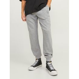 Jack & Jones JACK & JONES Herren Sweathose "JPSTGORDON Jogpants mit Kordelzug und bequemem Schnitt", grau, Gr. L, bedruckt, meliert, angeraute Sweatware,