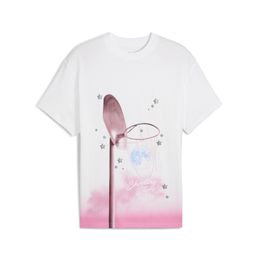 Puma Damen T-Shirt "Shooting Stars Oversized T-Shirt III Erwachsene"wei&szlig;, Gr. XXXL, clean, Obermaterial: 100% Baumwolle; Rippe: 70% Baumwolle, 30%