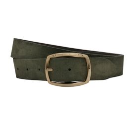 AnnaMatoni Damen Lederg&uuml;rtel "AnnaMatoni Damen Lederg&uuml;rtel in hochwertigem Velour Leder 3,5cm", gr&uuml;n, Gr. 120, 100% Leder, G&uuml;rtel
