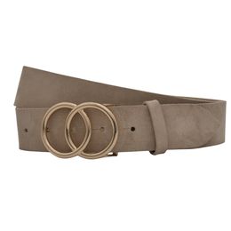 AnnaMatoni Damen Lederg&uuml;rtel "AnnaMatoni Damen Lederg&uuml;rtel in hochwertigem Velour Leder 4cm", beige, Gr. 120, 100% Leder, G&uuml;rtel
