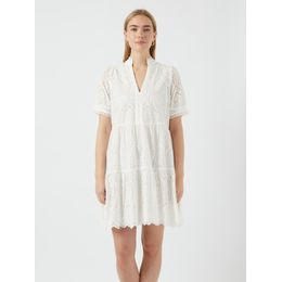 Y.A.S Damen Blusenkleid "YASHOLI SS DRESS S. NOOS", wei&szlig;, Gr. L, unifarben, Web, Obermaterial: 100% Baumwolle, Kleider, Sommerkleid