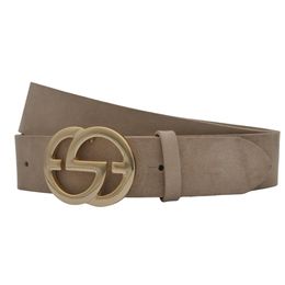 AnnaMatoni Damen Lederg&uuml;rtel "AnnaMatoni Damen Lederg&uuml;rtel in hochwertigem Velour Leder 4cm", beige, Gr. 100, 100% Leder, G&uuml;rtel