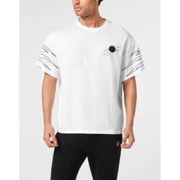 T-Shirt Plein Sport "Scratch", Jungen, Gr. L, 01, wei&szlig;, Obermaterial: 100% Baumwolle, Shirts T-Shirt