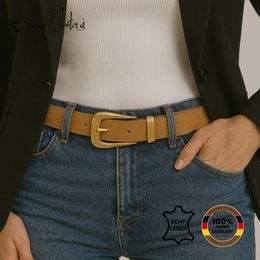 AnnaMatoni Damen Lederg&uuml;rtel "AnnaMatoni Damen Lederg&uuml;rtel in hochwertigem Veganem Nappa 2cm", schwarz, Gr. 95, 100% Leder, G&uuml;rtel