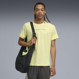 Puma Herren Trainingsshirt "RUN CLUB Graphic T-Shirt Herren", gelb, Gr. L, Obermaterial: 100% Polyester, Shirts