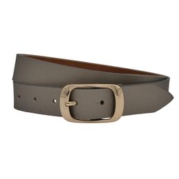 AnnaMatoni Damen Lederg&uuml;rtel "AnnaMatoni Damen Lederg&uuml;rtel in hochwertigem Veganem Nappa 3cm", grau, Gr. 130, 100% Leder, G&uuml;rtel