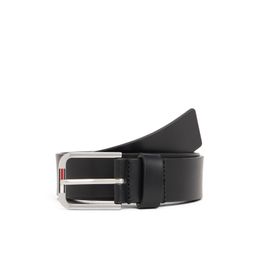 Tommy Jeans Herren Lederg&uuml;rtel "TJM AUSTIN 3,5 cm breit", schwarz, Gr. 80, Rindsleder, G&uuml;rtel, 3,5 cm, glattes Finish, quadratische Schnalle