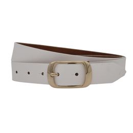 AnnaMatoni Damen Lederg&uuml;rtel "AnnaMatoni Damen Lederg&uuml;rtel in hochwertigem Veganem Nappa 3cm"wei&szlig; 100, Gr. 125, 100% Leder, G&uuml;rtel