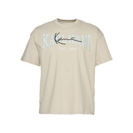 T-Shirt Karl Kani "Karl Kani Herren", Damen, Gr. M, sanftes weiß, 100% Baumwolle, bedruckt, oversize, Rundhals, Shirts T-Shirt