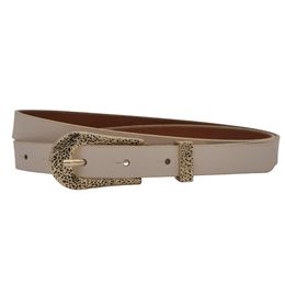 AnnaMatoni Damen Lederg&uuml;rtel "AnnaMatoni Damen Lederg&uuml;rtel in hochwertigem Veganem Nappa 2cm", beige, Gr. 120, 100% Leder, G&uuml;rtel