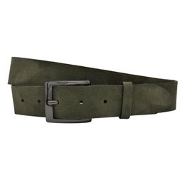 Ledergürtel AnnaMatoni "AnnaMatoni Damen Ledergürtel in hochwertigem Velour Leder 3,5cm", Damen, Gr. TW85 - 100cm Gesamtlänge, olive 560, 100% Leder, Gürtel Ledergürtel