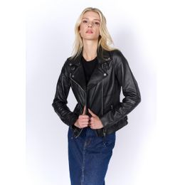 Freaky Nation Damen Lederjacke "Biker Princess", schwarz, Gr. XL, Oberstoff: 100% Leder; Futter: 100% Baumwolle, Jacken