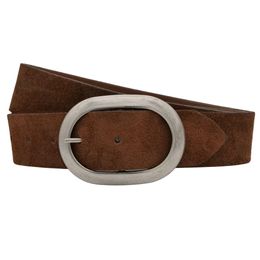 AnnaMatoni Damen Lederg&uuml;rtel "AnnaMatoni Damen Lederg&uuml;rtel in hochwertigem Velour Leder 4cm", braun, Gr. 125, 100% Leder, G&uuml;rtel