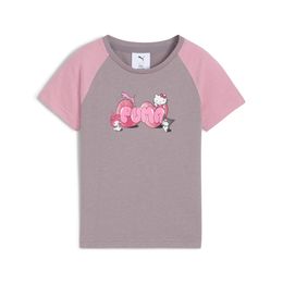 Puma M&auml;dchen T-Shirt "Puma x HELLO KITTY AND FRIENDS Slim T-Shirt M&auml;dchen"plum jam lila, Gr. 122, bedruckt, Obermaterial: 100% Baumwolle; Rippe: 71%