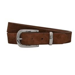 AnnaMatoni Damen Lederg&uuml;rtel "AnnaMatoni Damen Lederg&uuml;rtel in hochwertigem Velour Leder 3cm"braun 650, Gr. 95, 100% Leder, G&uuml;rtel