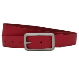 AnnaMatoni Damen Lederg&uuml;rtel "AnnaMatoni Damen Lederg&uuml;rtel Basic 3cm breit echt Leder G&uuml;rtel", rot, Gr. 90, 100% Leder, G&uuml;rtel