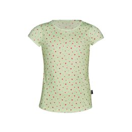TRIGEMA M&auml;dchen T-Shirt "TRIGEMA T-Shirt mit Allover Herzchen-Print"eden, Basic, Gr. 128, Single Jersey, 100% Baumwolle, Shirts