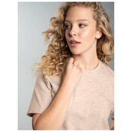 TRIGEMA Damen T-Shirt "TRIGEMA T-Shirt DELUXE Baumwolle", beige, Basic, Gr. 5XL, Single Jersey, 100% Baumwolle, Shirts