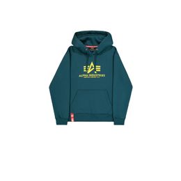 Herren Hoodie "Basic Hoodie BL"deep petrol, Gr. L, Alpha Industries, Obermaterial: 80% Baumwolle, 20% Polyester, Sweatshirts