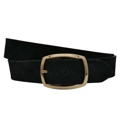 AnnaMatoni Damen Lederg&uuml;rtel "AnnaMatoni Damen Lederg&uuml;rtel in hochwertigem Velour Leder 3,5cm", schwarz, Gr. 100, 100% Leder, G&uuml;rtel