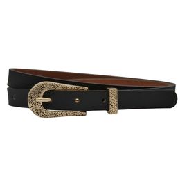 AnnaMatoni Damen Lederg&uuml;rtel "AnnaMatoni Damen Lederg&uuml;rtel in hochwertigem Veganem Nappa 2cm", schwarz, Gr. 90, 100% Leder, G&uuml;rtel