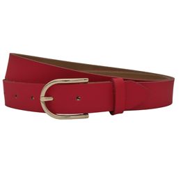 Lederg&uuml;rtel AnnaMatoni "AnnaMatoni Damen Lederg&uuml;rtel Basic G&uuml;rtel 3cm breit echt Leder", Damen, Gr. TW85 - 100cm Gesamtl&auml;nge, rot 350, 100% Leder, G&uuml;rtel Lederg&uuml;rtel