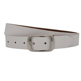 AnnaMatoni Damen Lederg&uuml;rtel "AnnaMatoni Damen Lederg&uuml;rtel in hochwertigem Veganem Nappa 3cm"wei&szlig; 100, Gr. 90, 100% Leder, G&uuml;rtel