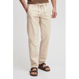 Leinenhose Blend "BHLanias", Herren, Gr. L, US-Gr&ouml;&szlig;en, beige (chalk stone), 55% Leinen, 45% Baumwolle, unifarben, regular fit lang, Hosen, Leinen-Chinohose mit Kordel im Bund