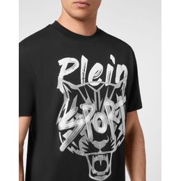 Plein Sport Herren T-Shirt "Tiger", schwarz-wei&szlig;, Gr. S, Obermaterial: 100% Baumwolle, Shirts