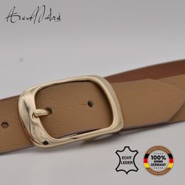AnnaMatoni Damen Lederg&uuml;rtel "AnnaMatoni Damen Lederg&uuml;rtel in hochwertigem Veganem Nappa 3cm"beige 130, Gr. 90, 100% Leder, G&uuml;rtel