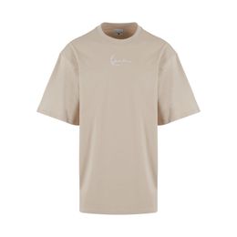 T-Shirt Karl Kani "Karl Kani KK Small Signature Essential Tee", Damen, Gr. M, beige, 100% Baumwolle, bedruckt, normal, Rundhals, Shirts T-Shirt