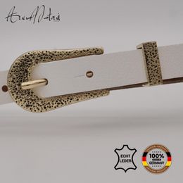 AnnaMatoni Damen Lederg&uuml;rtel "AnnaMatoni Damen Lederg&uuml;rtel in hochwertigem Veganem Nappa 2cm", wei&szlig;, Gr. 130, 100% Leder, G&uuml;rtel