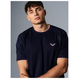 TRIGEMA Herren T-Shirt "TRIGEMA T-Shirt in Piqu&eacute;-Qualit&auml;t", blau, Basic, Gr. XXXL, Piqu&eacute;, 100% Baumwolle, Shirts