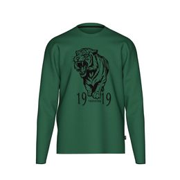 TRIGEMA Herren Longsleeve "TRIGEMA Langarmshirt mit gro&szlig;em Tiger-Printmotiv"efeu, Basic, Gr. M, Single Jersey, 100% Baumwolle, Shirts
