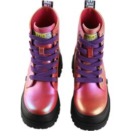 Buffalo Damen Stiefel "Buffalo Buffalo Aspha Lace Up Hi - Vegan Nappa", Gr. 37pinkmermaid, Kunstfaser, unifarben, Schuhe