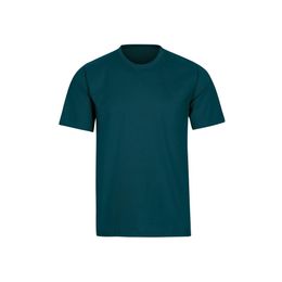 TRIGEMA Herren T-Shirt "TRIGEMA T-Shirt aus 100% Baumwolle", blau, Basic, Gr. S, 100% Baumwolle, Shirts