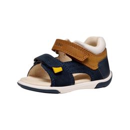 Geox Kinder Riemchensandale "Geox Sandalen Leder/Synthetik", Gr. 26, blau, Leder, Synthetik, Schuhe