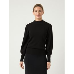 Y.A.S Damen Strickpullover "YASFONNY LS KNIT PULLOVER S. NOOS", schwarz, Gr. L, unifarben, Strick, Obermaterial: 72% Viskose, 28% Polyester, Pullover