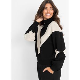 bonprix Damen Strickpullover "Oversize-Pullover", schwarz, Gr. 44, Obermaterial: 50% Viskose, 28% Polyester, 22% Polyamid, Pullover, Oversize-Pullover